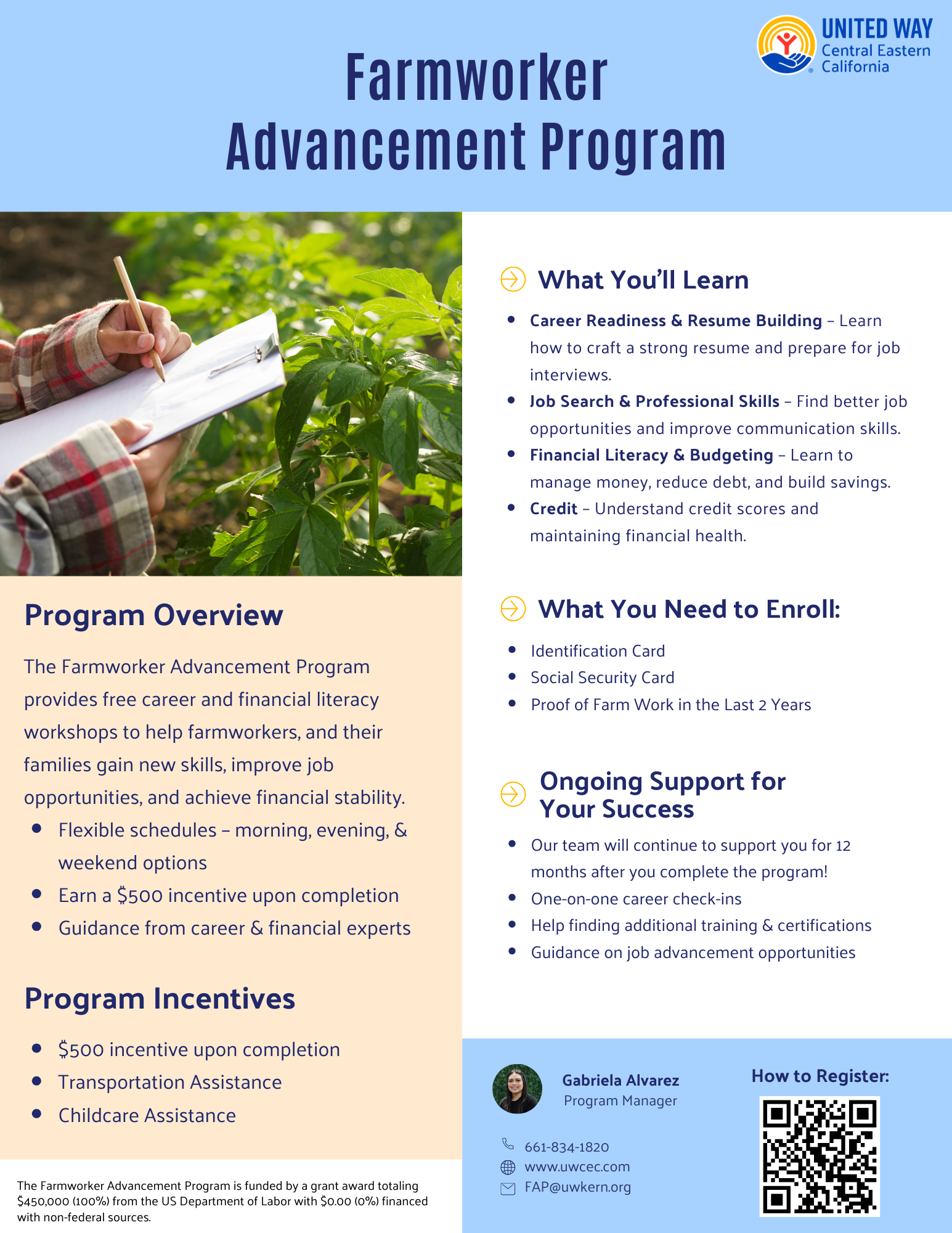 Farmworker Advancement Program – United Way of Central Eastern California